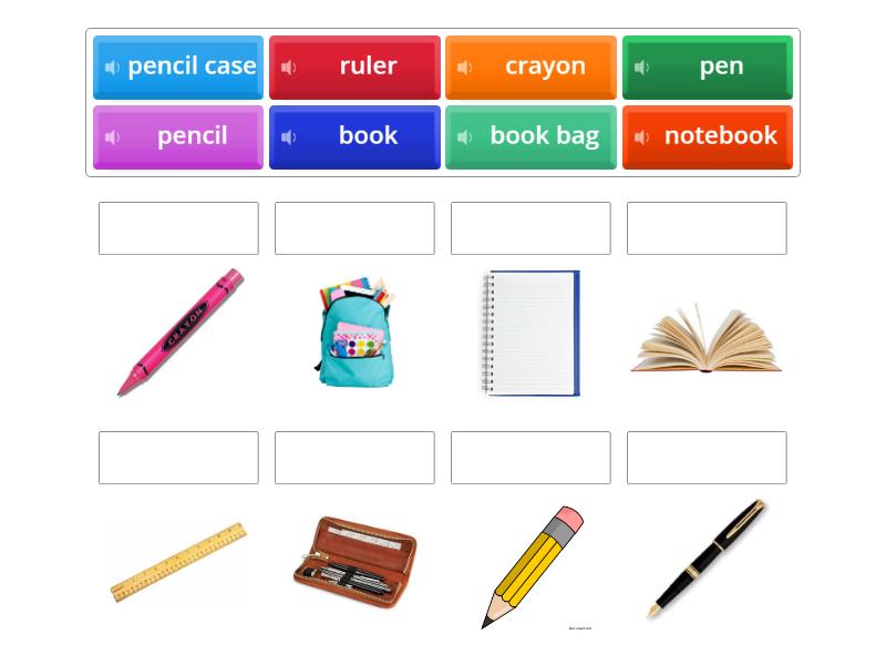 SCHOOL OBJECTS - Match up