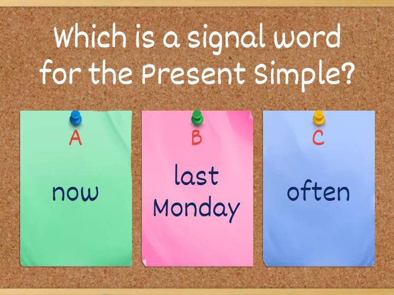 The Present Simple and Continuous (signal words) - Quiz