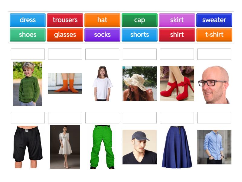 Unit 5 Clothes 12 คำหลัก - จับคู่