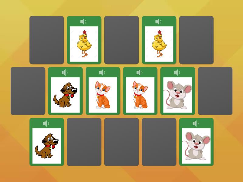 Memory animals farm - Matching pairs