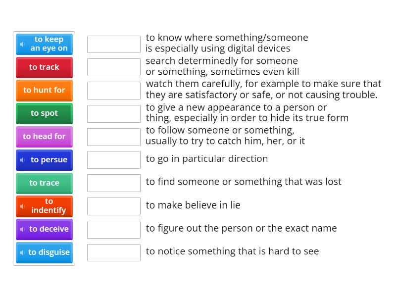 Definitions - Match up