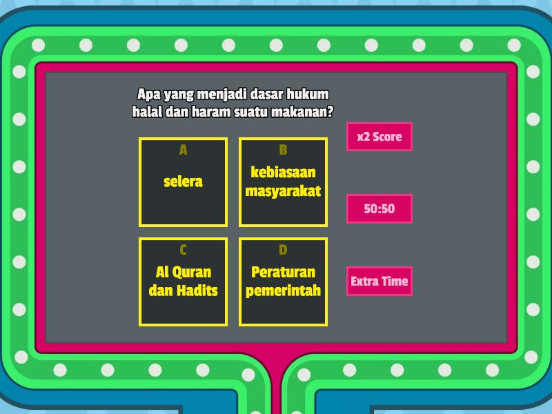 Hukum Halal dan Haram - Gameshow quiz