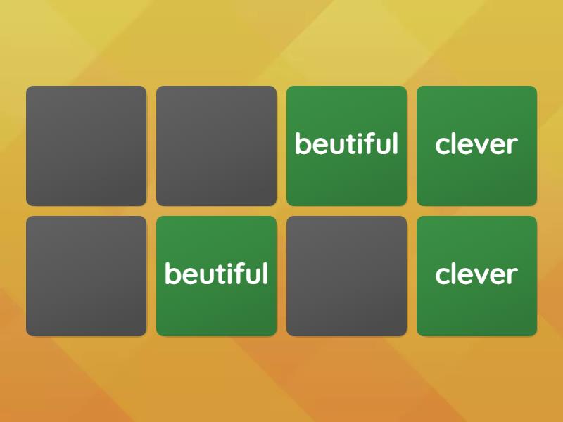 adjective - Matching pairs