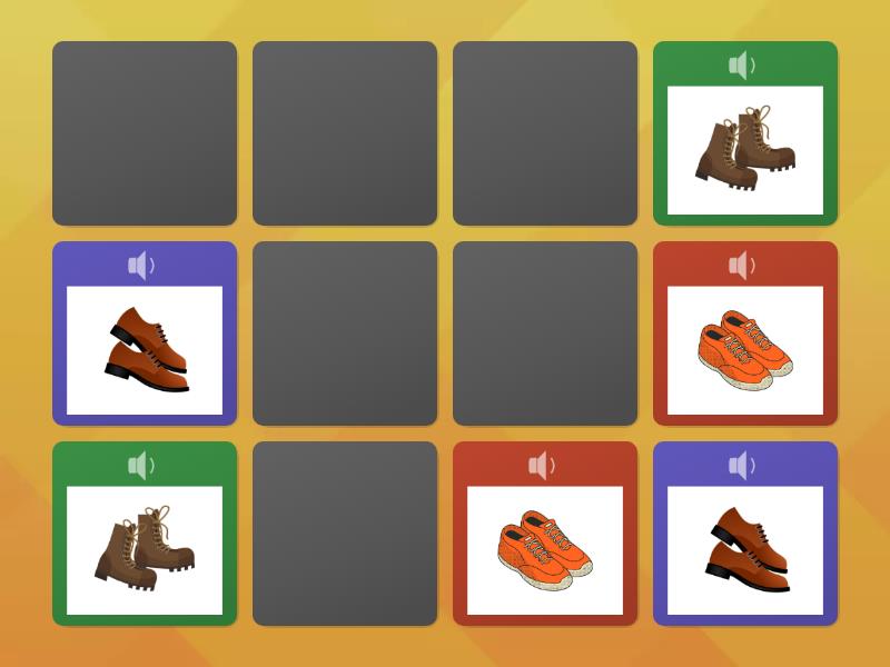 Memory - shoes - Matching pairs