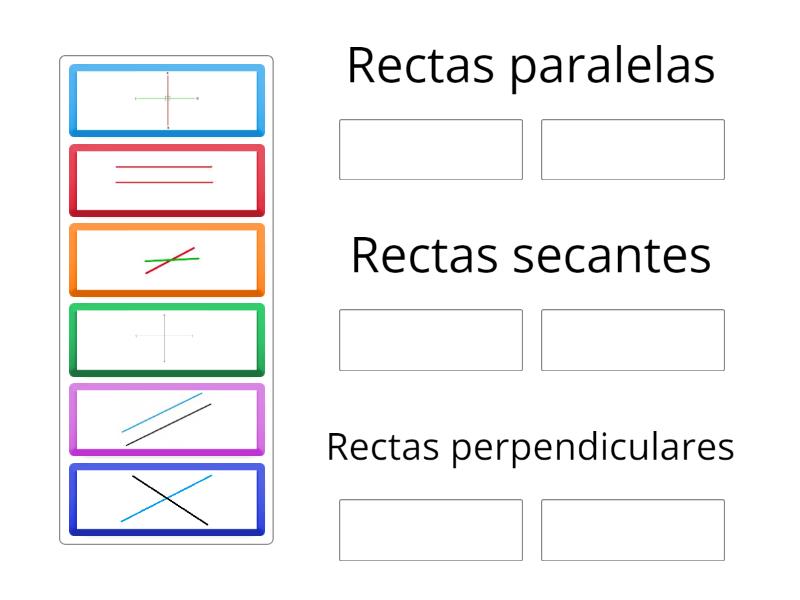 Tipos de rectas - Ordenar por grupo