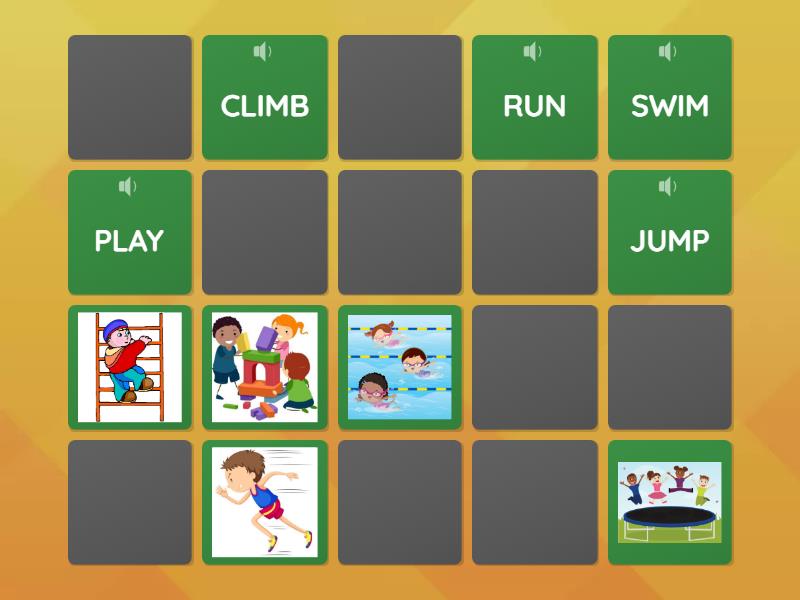 Action verbs - Matching pairs