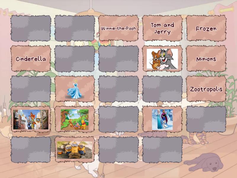 Cartoons - Matching pairs