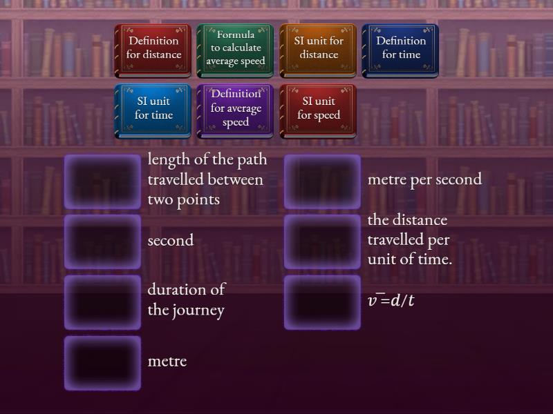 N4 Physics - Speed, distance & time - Match up N4 Physics - Speed, distance & time - Match up
