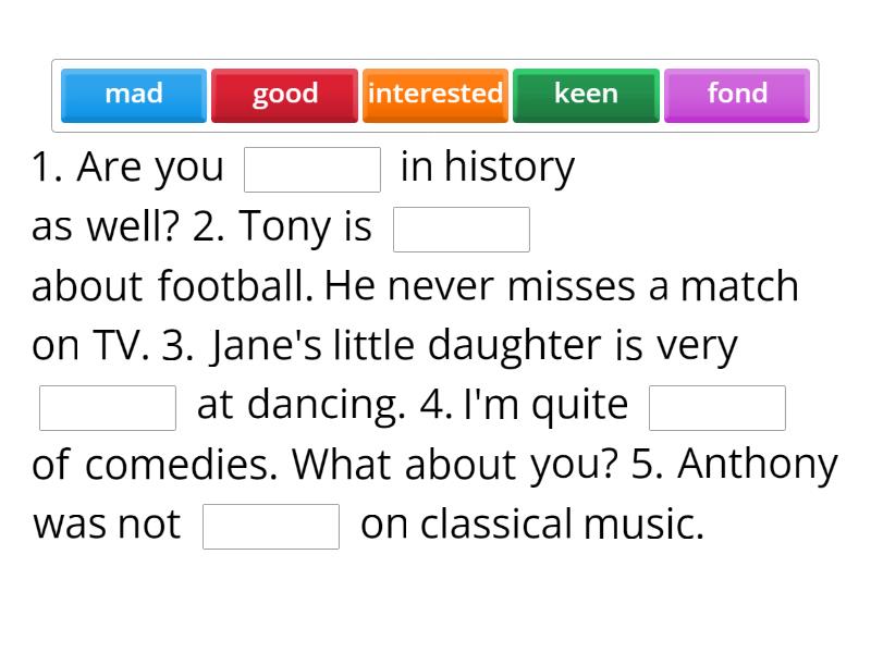 Spotlight 6 Module 6a expressing likes and dislikes - Missing word