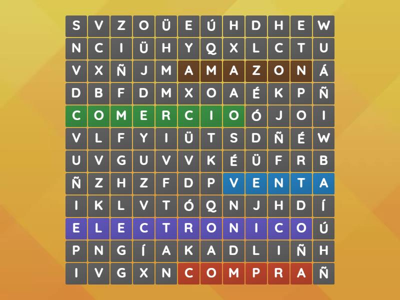 COMERCIO ELECTRONICO - Wordsearch