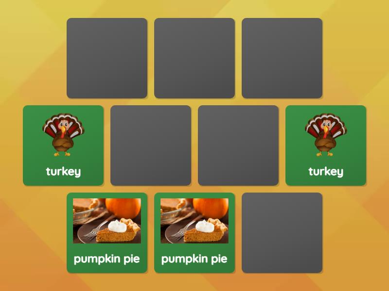 Lv1 Thanksgiving games - Matching pairs