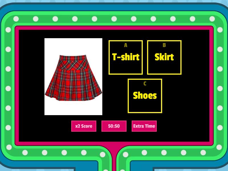 Clothes Quiz - Gameshow quiz