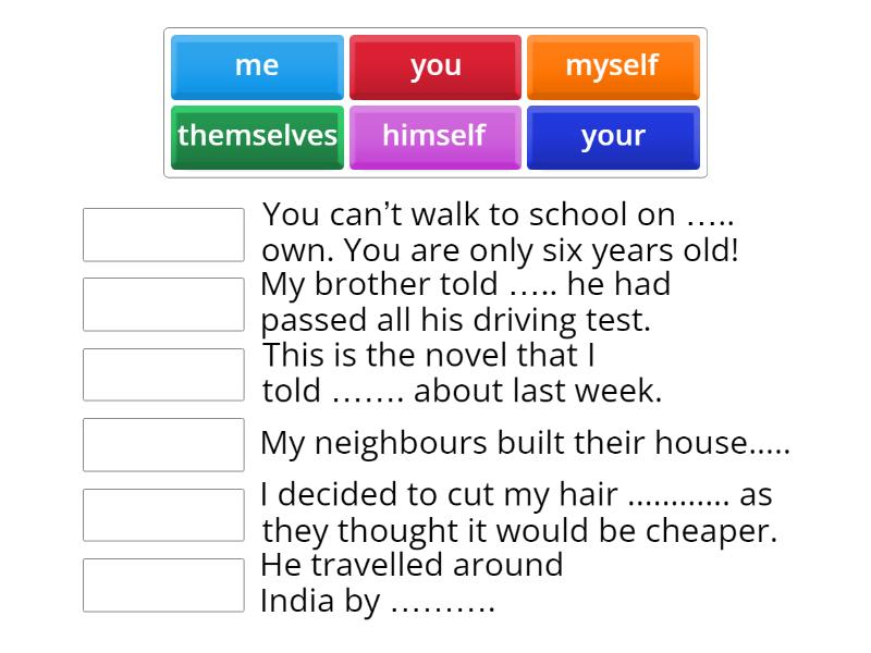 How to do the cloze (2) Complete the sentences with a personal pronoun ...