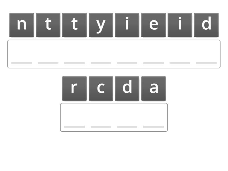 Elementary 2A - Things! - Anagram
