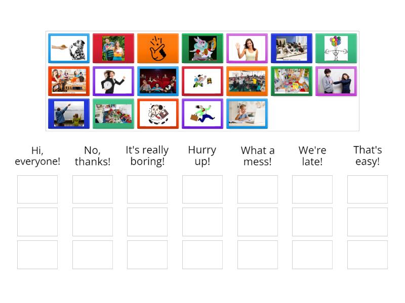 GG2 unit 1.2 Phrases to learn - Group sort