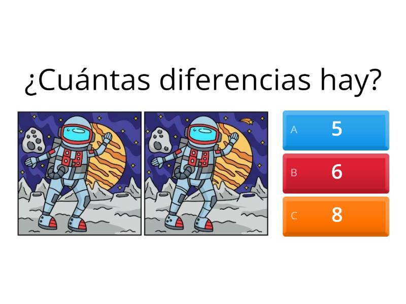 Encuentra las diferencias - versión espacio - Cuestionario