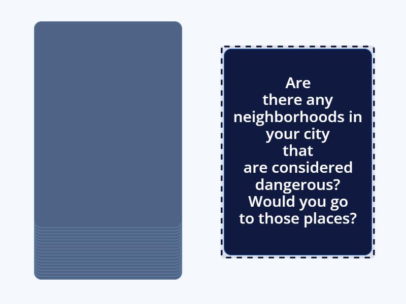 My neighbourhood questions - Speaking cards