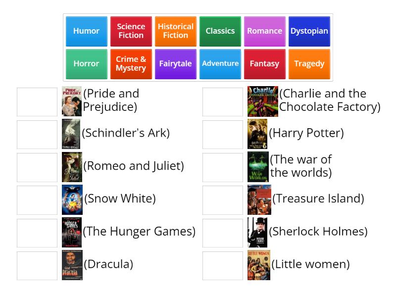 GENRES OF FICTION - Match up