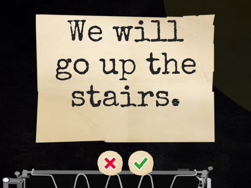 I will go up the stairs. to go up the stairs - Flash cards