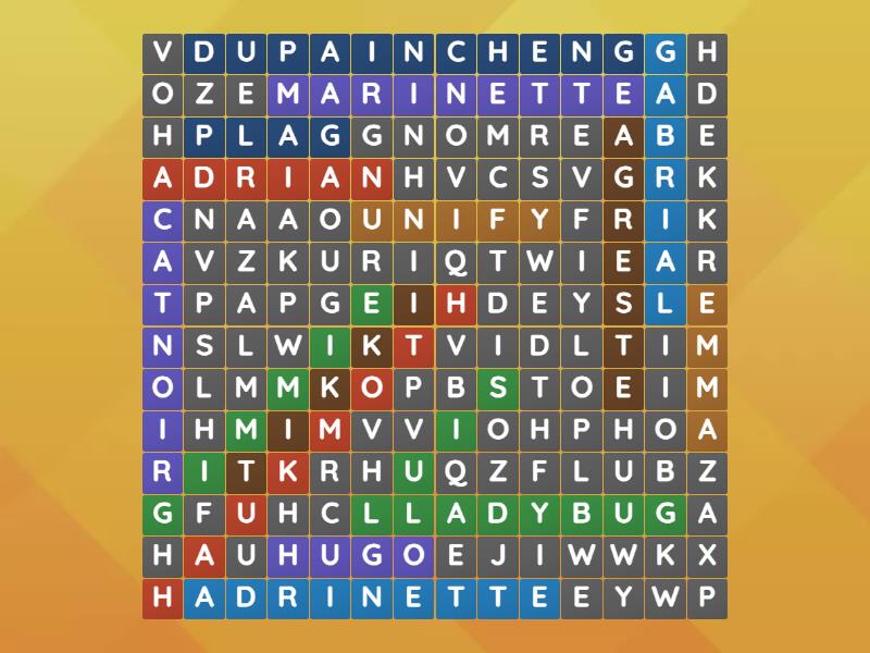 Miraculuos Ladybug - Wordsearch