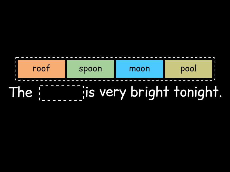 oo /u/ (school) Fill in the Blank - Missing word