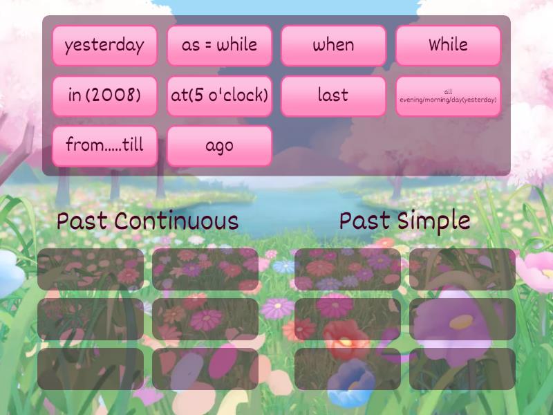 Past Cont/Past Simple - Group sort