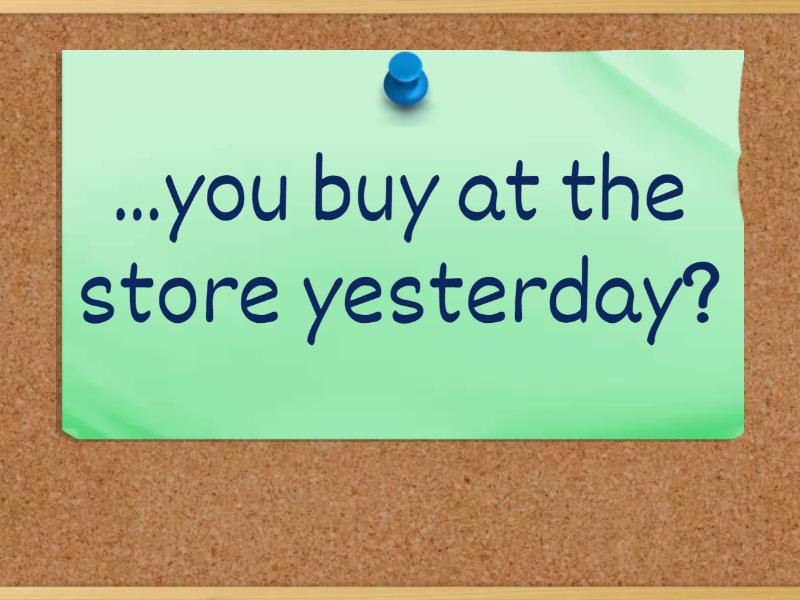 Wh Past Simple Questions with did - Flash cards