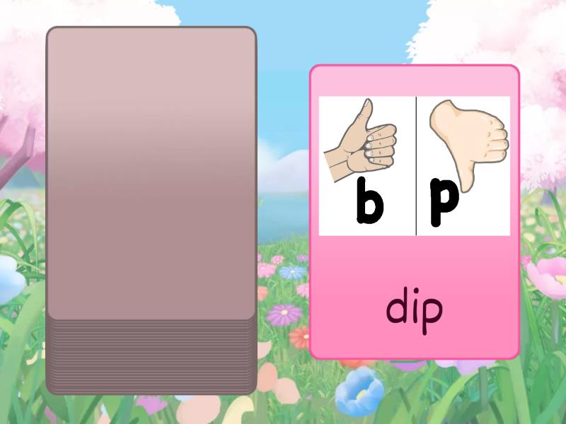 Tricky letters b-d-p BOOM! - Speaking cards