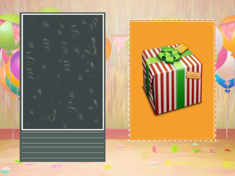 Flash cards: Happy birthday - Cartas al azar