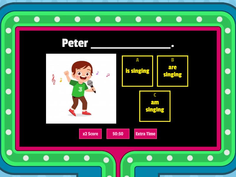 Present Continuous Tense (2) - Gameshow quiz