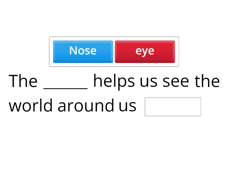 human body parts - Complete the sentence