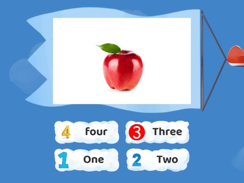 Numbers 1 to 4 - Find the match