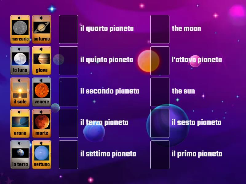 S The Solar System - Ordinal numbers - 1st - 8th + sun & moon - Associação
