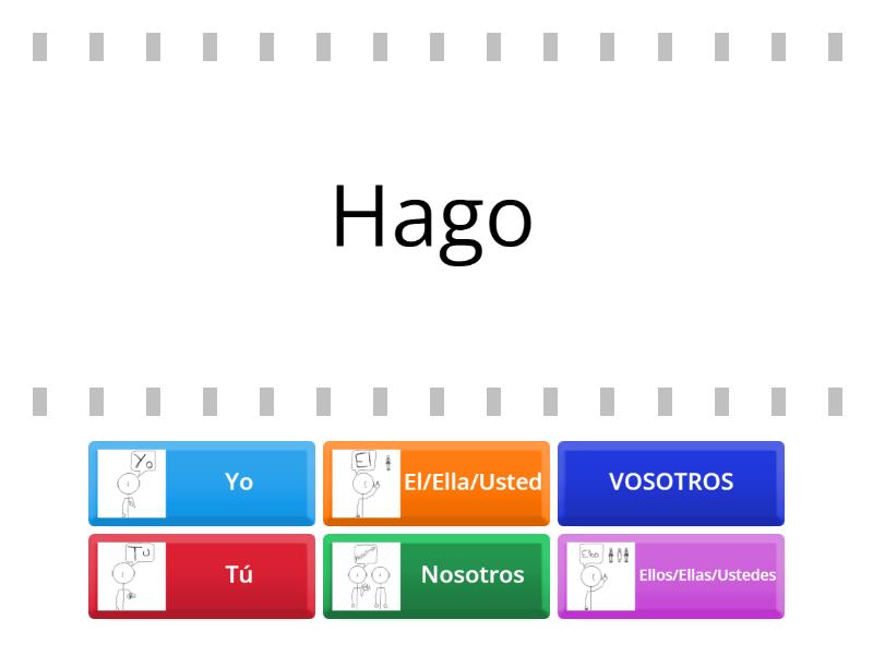 el VERBO HACER - Conjugaciones PRESENTE - Find the match