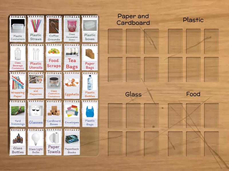 Sorting Recycling - Group sort