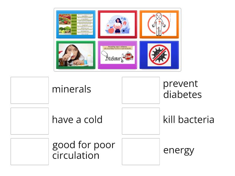 7 grade healthy habits - Match up