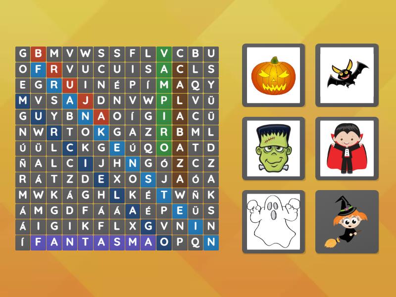 Sopa de letras Halloween - Wordsearch