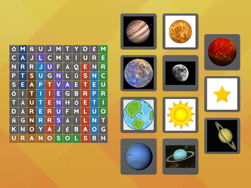 El Sistema Solar - Wordsearch