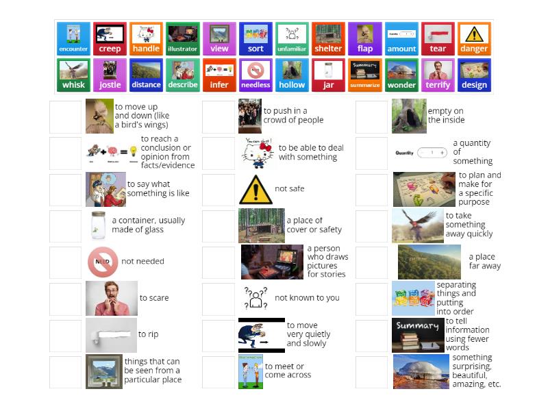 Week 3 Vocabulary - Match up