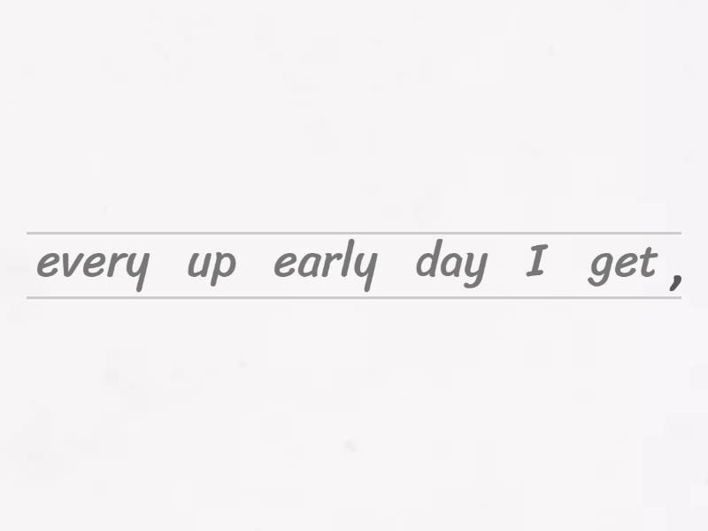 Family and Friends 3 - Unit 6 - My day (song) - Unjumble
