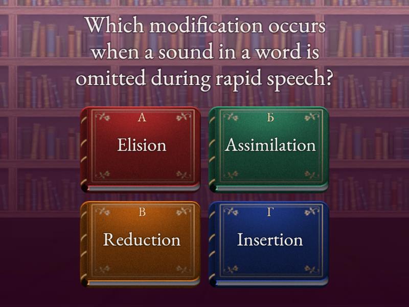 Types of Modification - Quiz