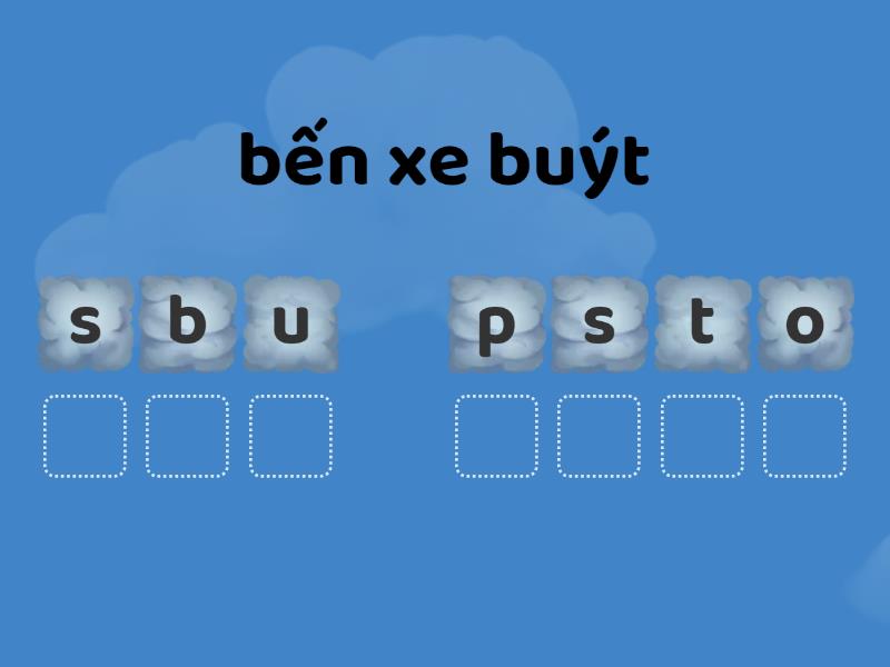 MOVERS - VOCAB UNIT 4 - Anagram