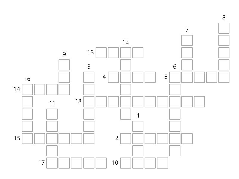 Irregular Verbs (Past Participle) - Crossword