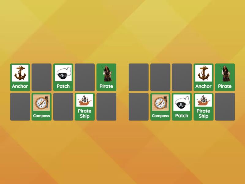 Pirates Games - Matching pairs