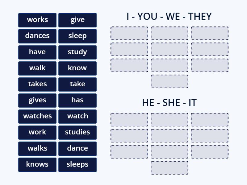 EVOLVE - BOOK 2 - UNIT 2 - 2.1 - SIMPLE PRESENT - Group sort