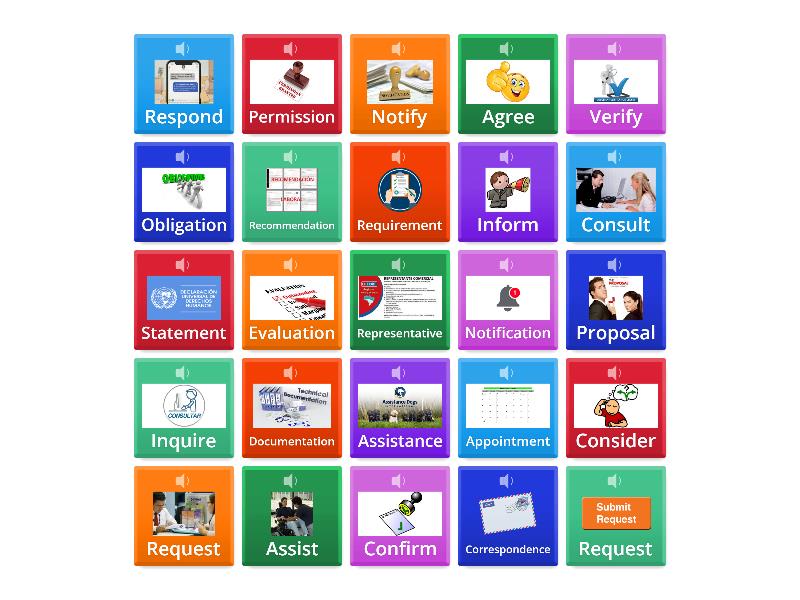 29.- Palabras formales en inglés - Flip tiles