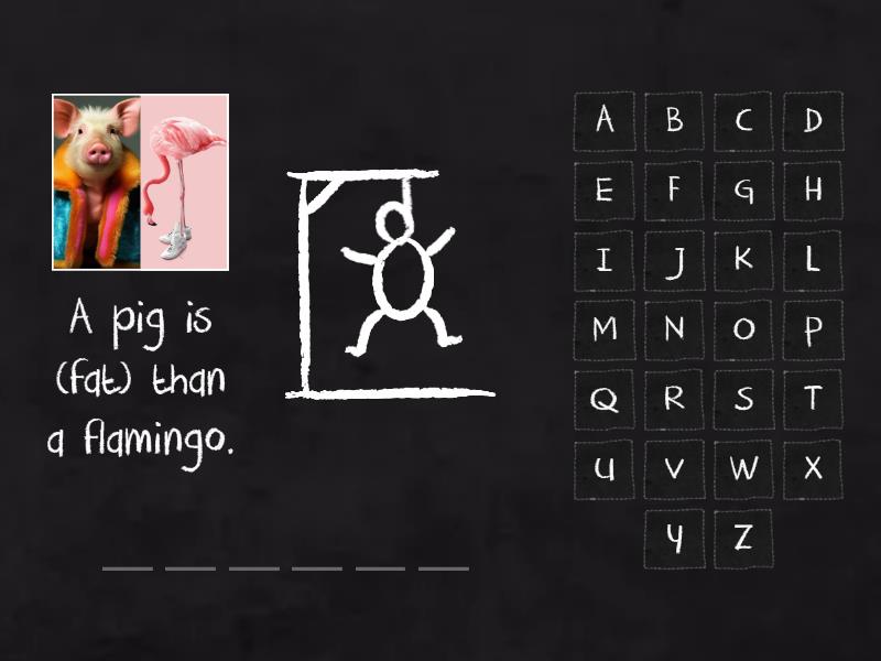 Spotlight 4 Unit 8a Wild about animals- write comparative adjectives - Hangman