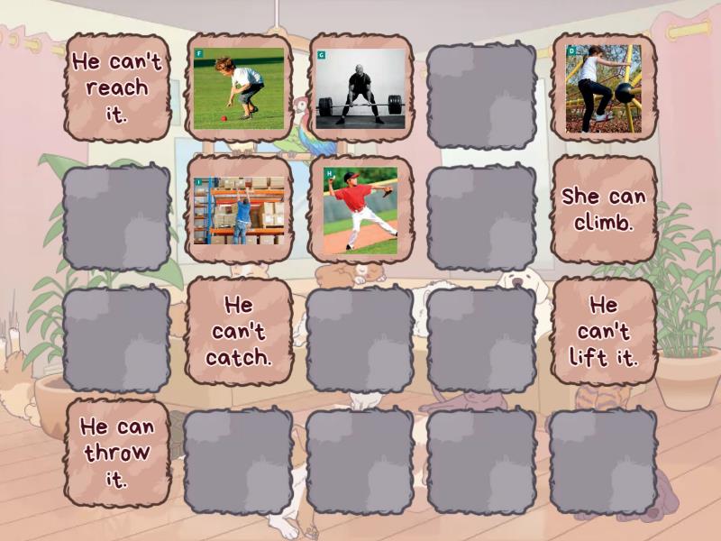 Ability verbs - Matching pairs