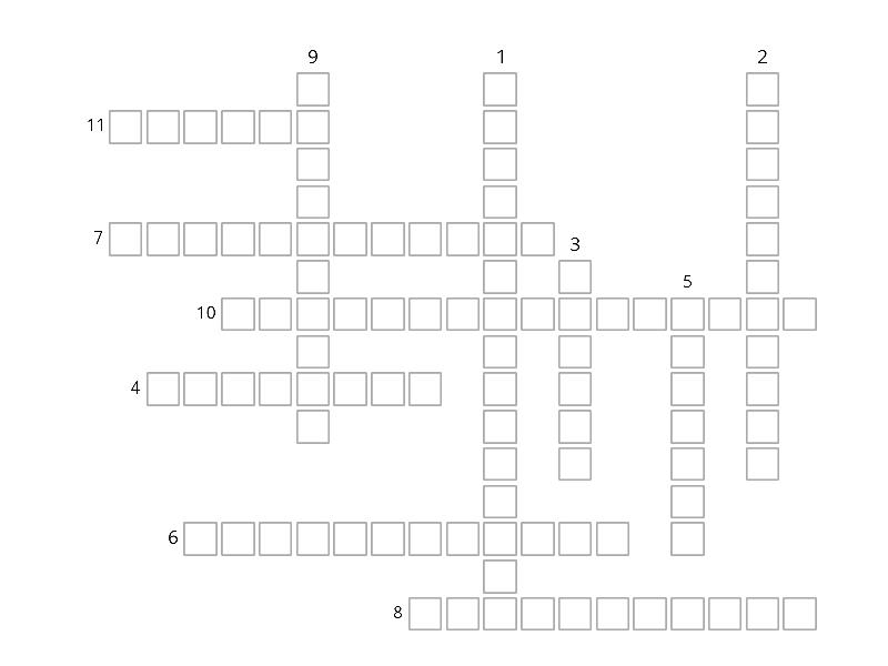 Unit 9 - Crossword
