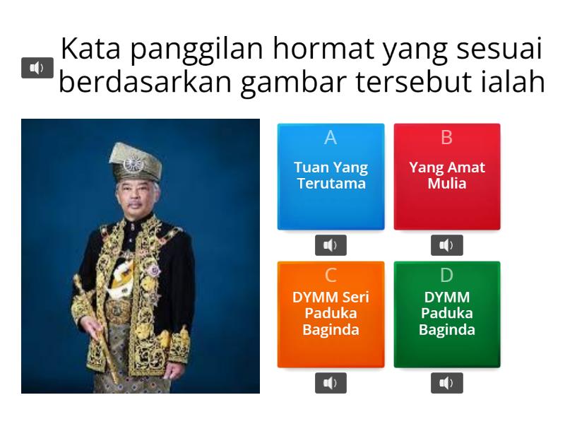 KATA PANGGILAN HORMAT - Quiz